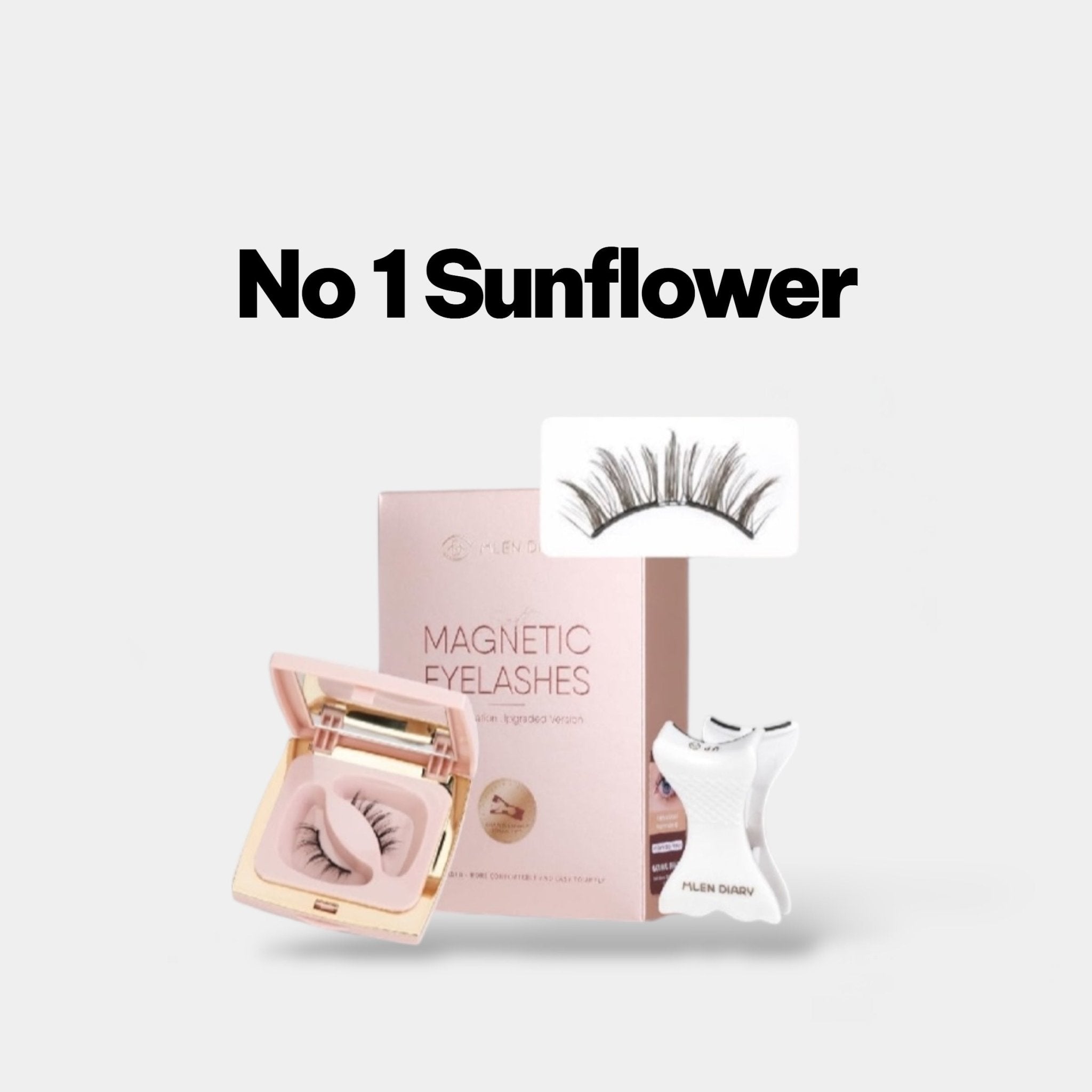 Mlen Diary Magnetics Eyelashes - No 1 Sunflower + Toolkit رموش مغناطيس ...