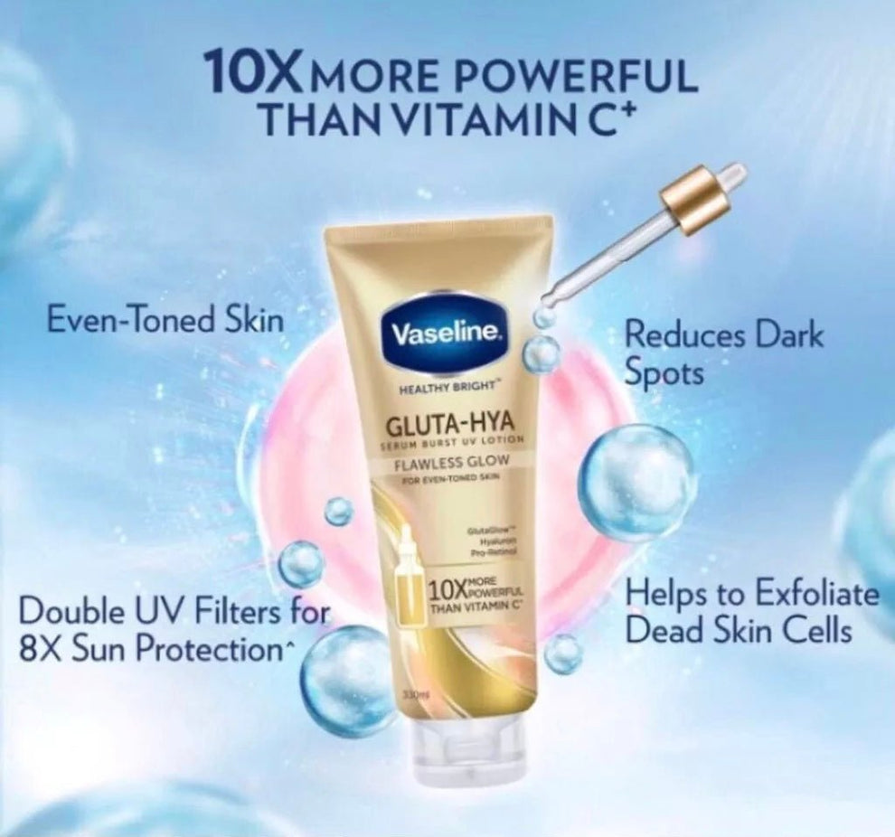 Vaseline Gluta-Hya Serum Burst Lotion Flawless Bright فازلين جلوتا هيا ...