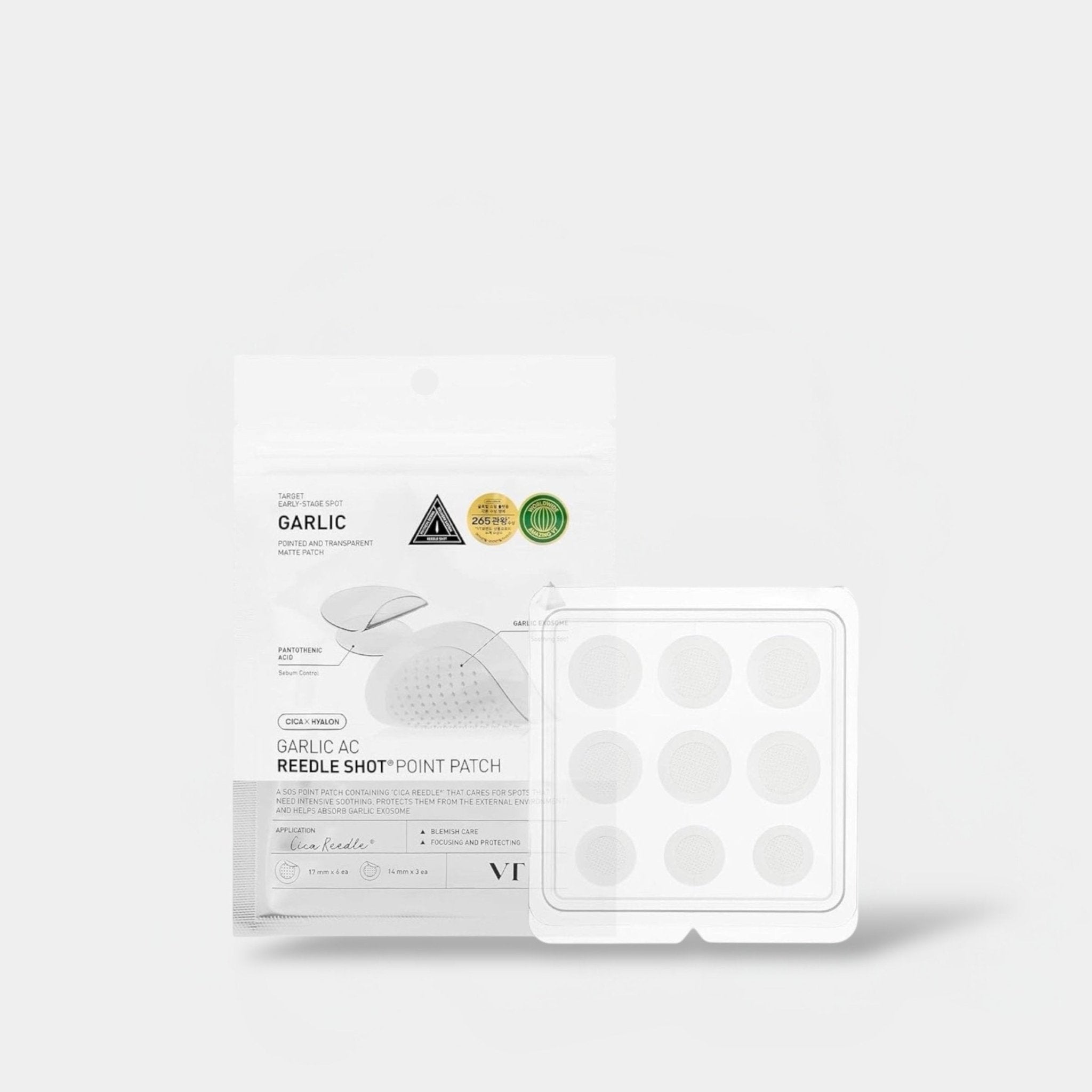 VT Cosmetics Garlic AC Reedle Shot Point Patch (9 Patches) رقعة نقطة م ...